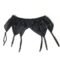 High end black strappy gather belt- Black satin garter belt