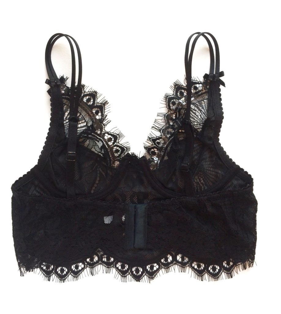Black lace bra in black french chantilly lace - Marianna Giordana Paris